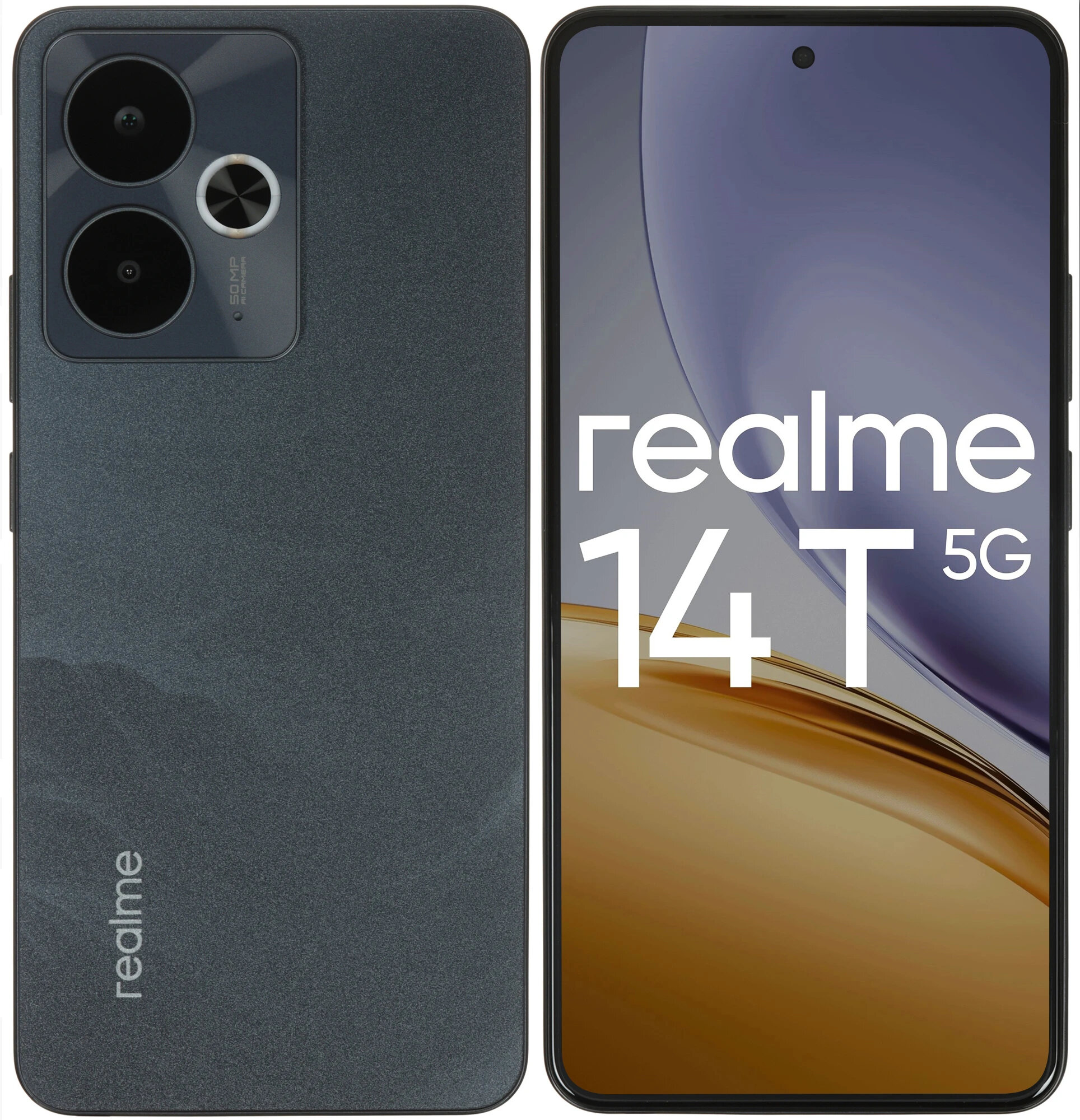 Смартфон Realme 14T 5G 8/256 ГБ (ЕАС/Ростест), NFC, Dual nano SIM, черный