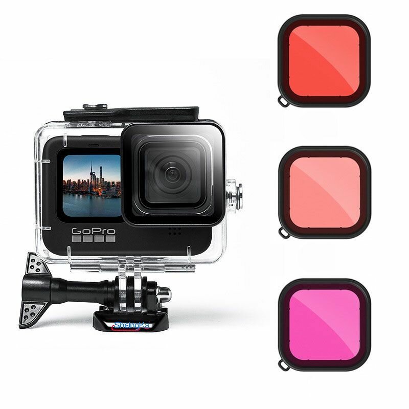 Подводный защитный бокс для GoPro HERO 11/10/9 Black и фильтры для подводной съемки