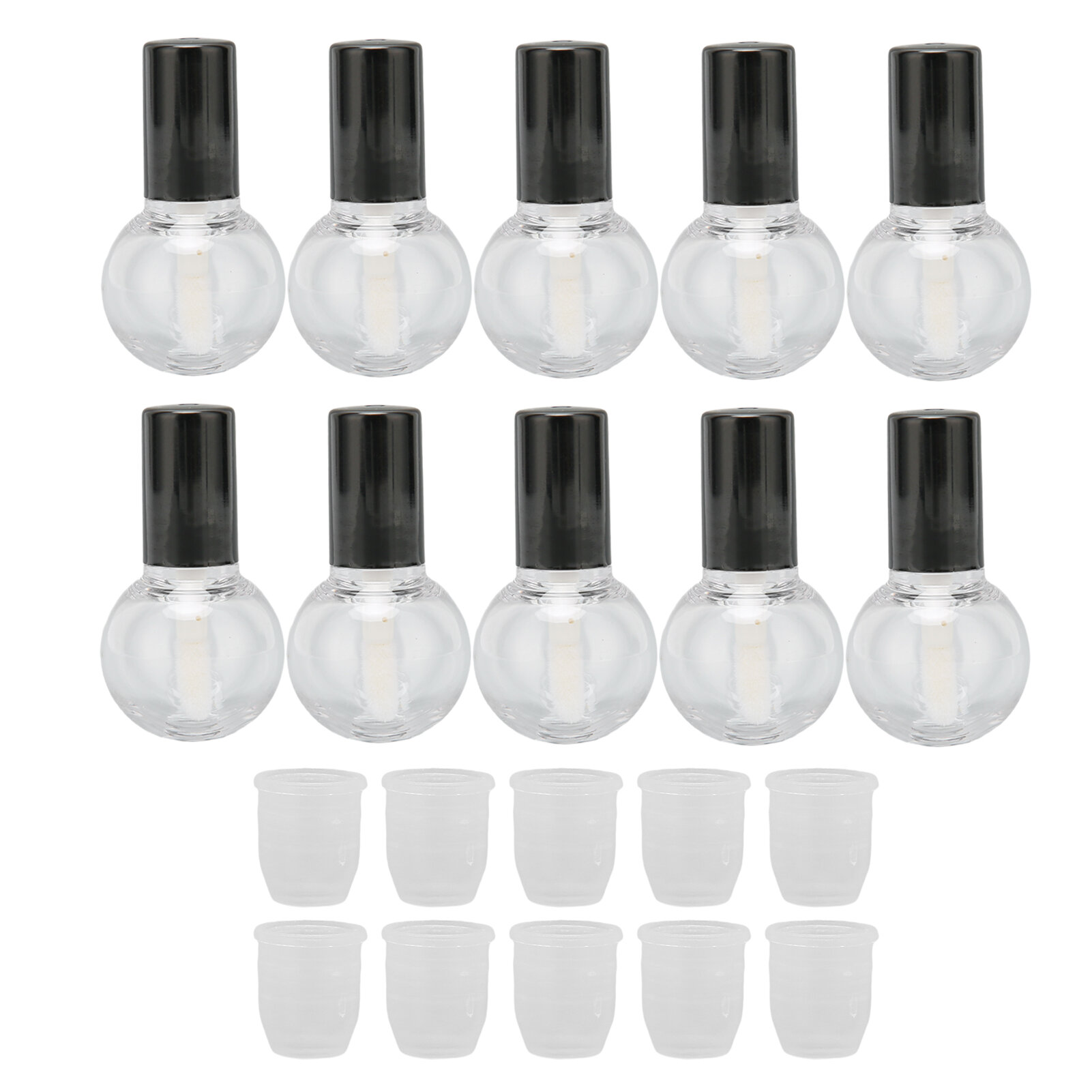 10 шт, 5 мл, пустые тюбики для блеска для губ, контейнеры, милый шарик, пластиковый многоразовый флакон для блеска для губ «сделай сам»,