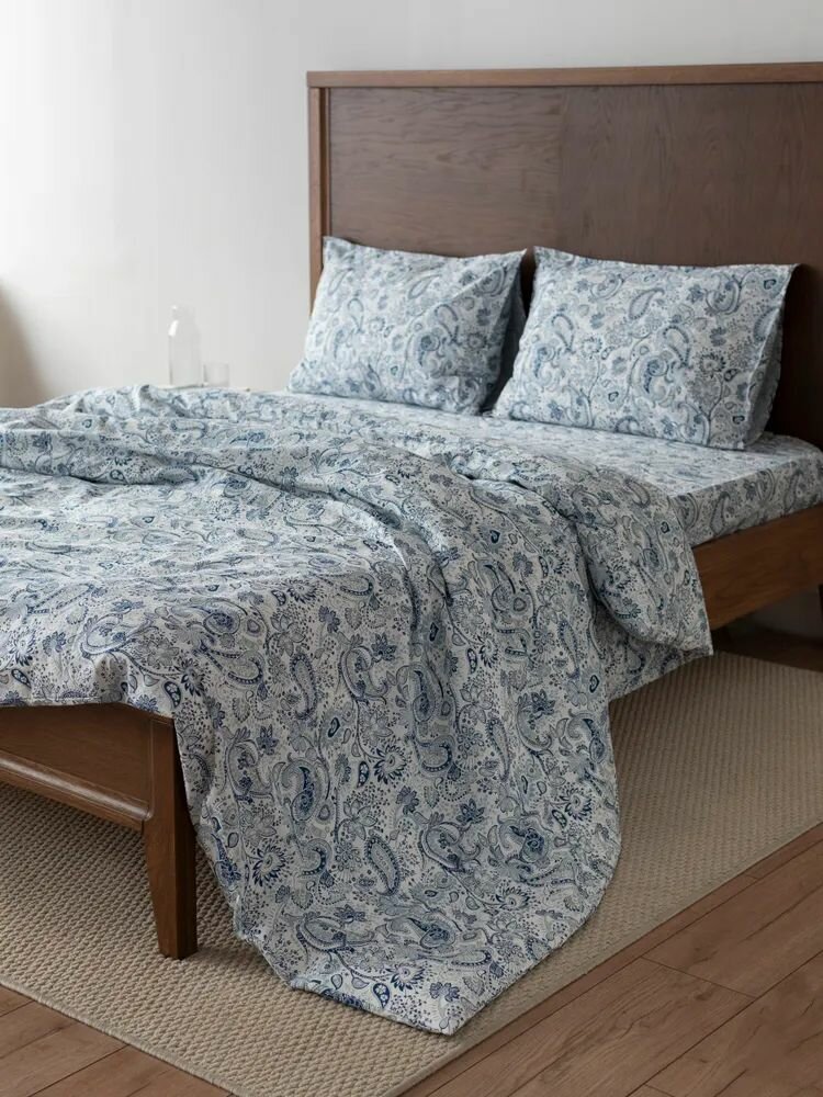 Постельное белье 2 спальное поплин 200х200 роджерия (RODGERSIA) икеа