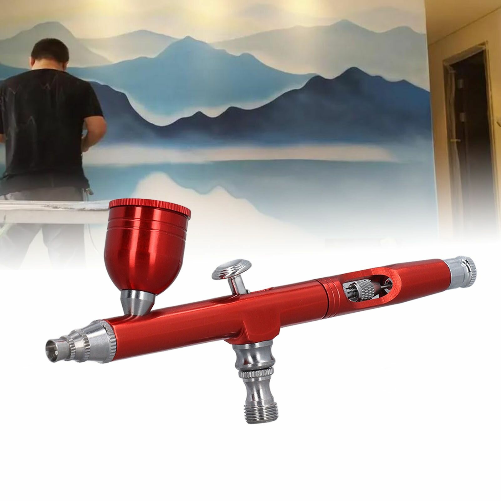 Аэрограф с соплом 0,3 мм, 6 куб. см, равномерное распыление, аэрограф, краскопульт для покраски моделей, ремонт мебели