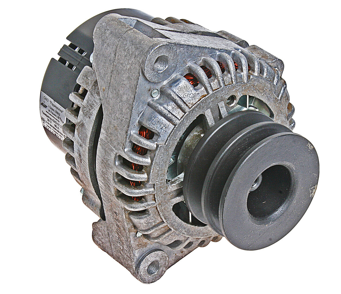 Генератор КАМАЗ, МАЗ дв. ЯМЗ-236,238, КАМАЗ-740 28В 80А радиоволна