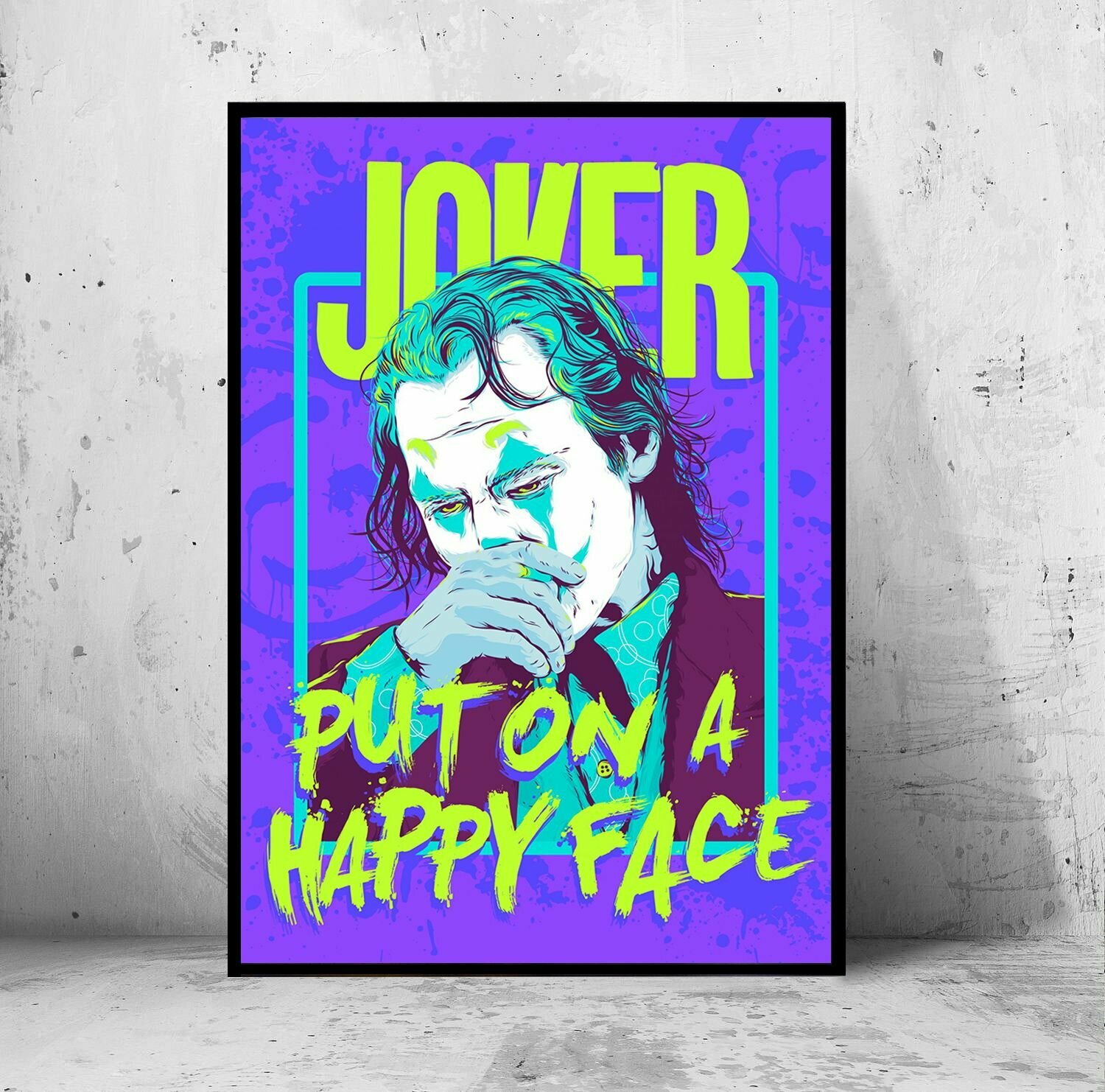 Плакат, постер Джокер, Joker (Хоакин Феникс, Joaquin Phoenix) на бумаге, размер 21х30см