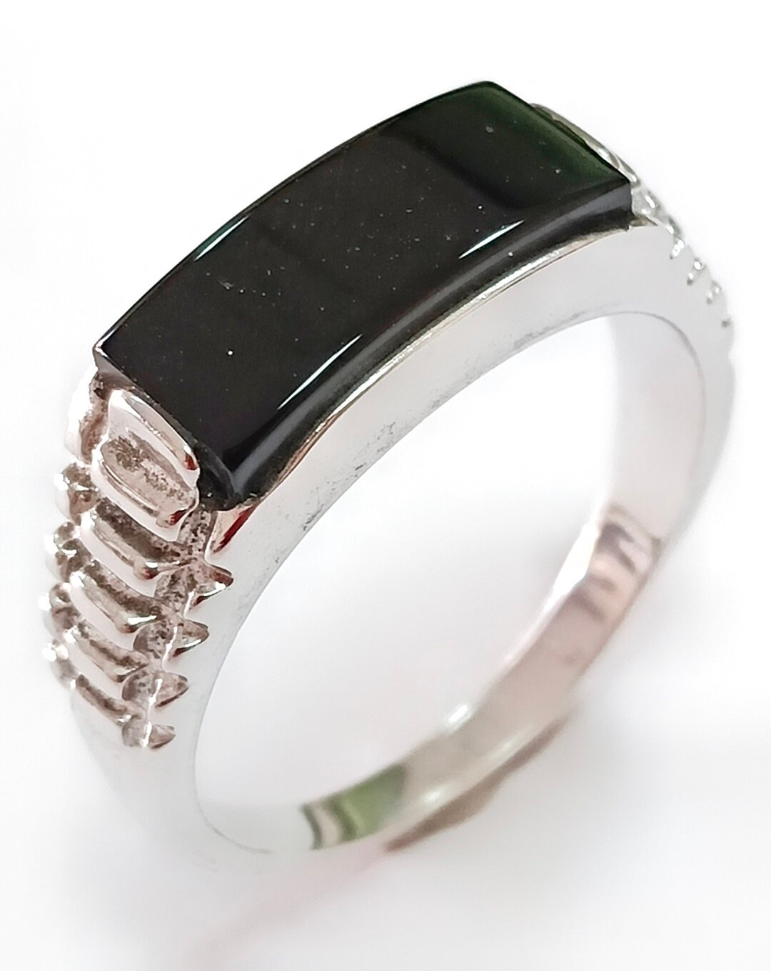 Печатка, серебро, 925 проба, родирование, оникс