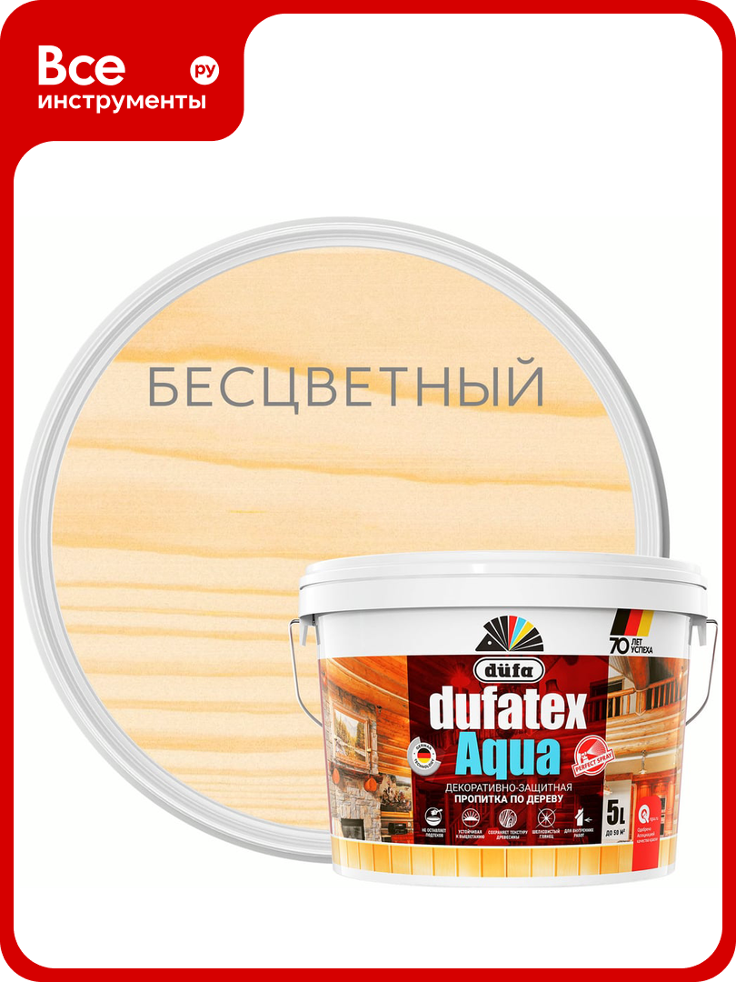 Пропитка Dufa TEX-AQUA бесцветный, 5 л Н0000003846