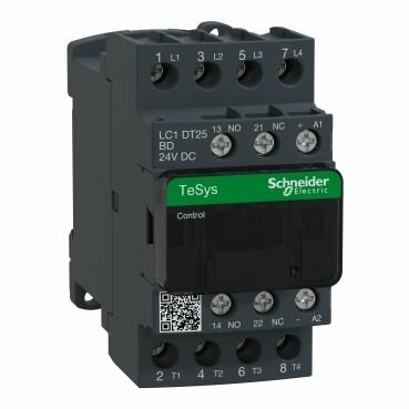Контактор Schneider Electric TeSys Deco LC1DT25BD, 4P, 25A, НЗ+но, 24VDC
