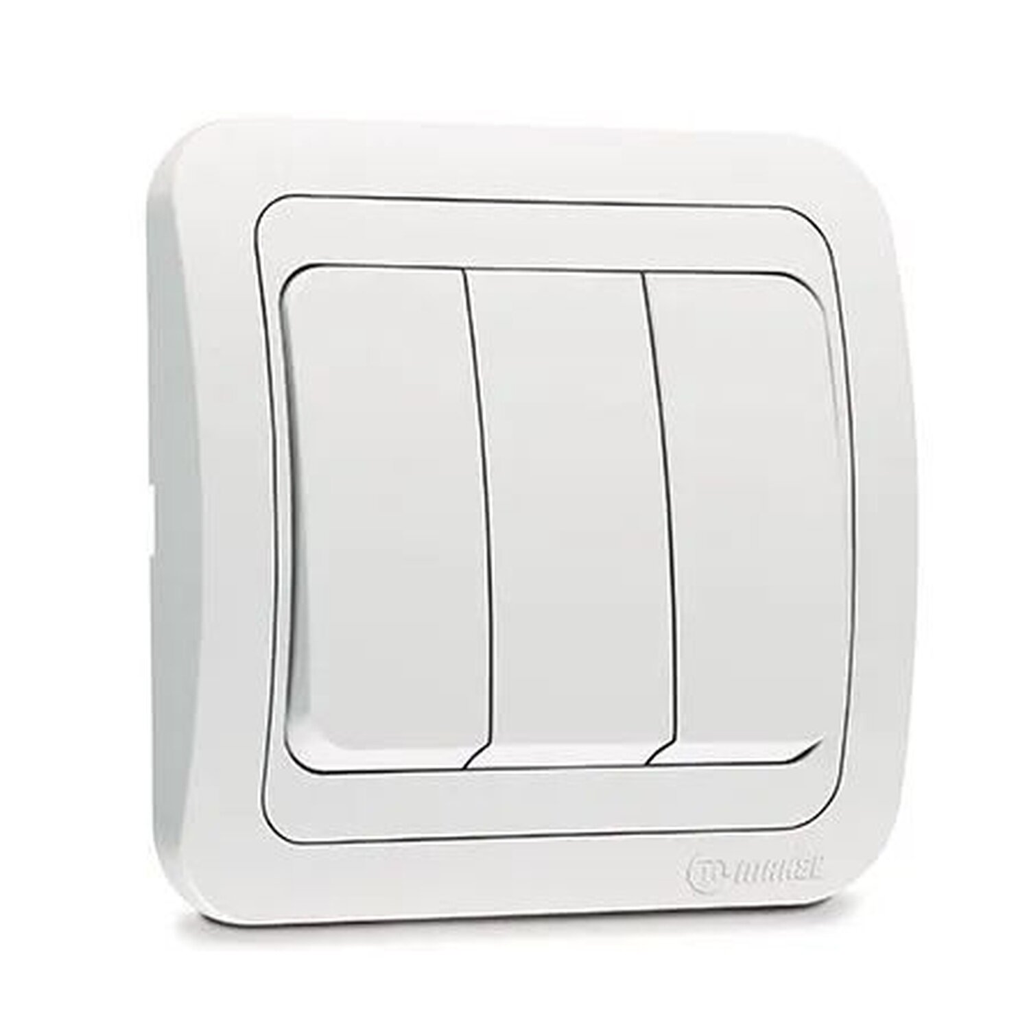 Выключатель Makel Mimoza 3СП, скрытый монтаж, 250 В, белый, 1 шт