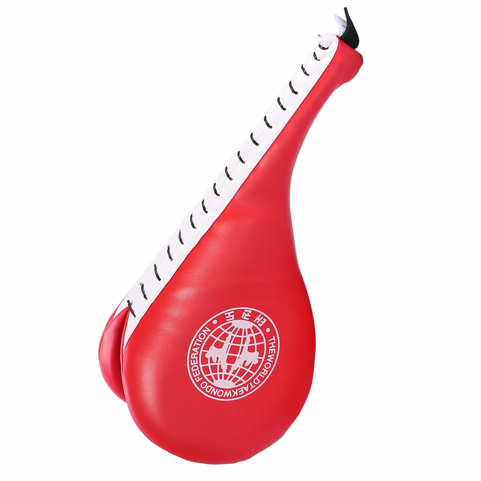 Ударная мишень для тхэквондо и бокса, двусторонняя, с ремешком, красная, 39x19.5x5 см