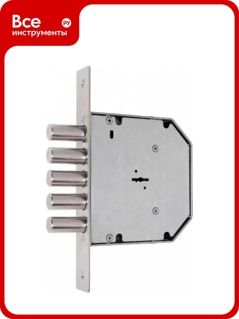 Врезной замок Siblock ЗВС-9 4 ключа 441, сталь, с наружной, из 5-ти стальных стержней круглого