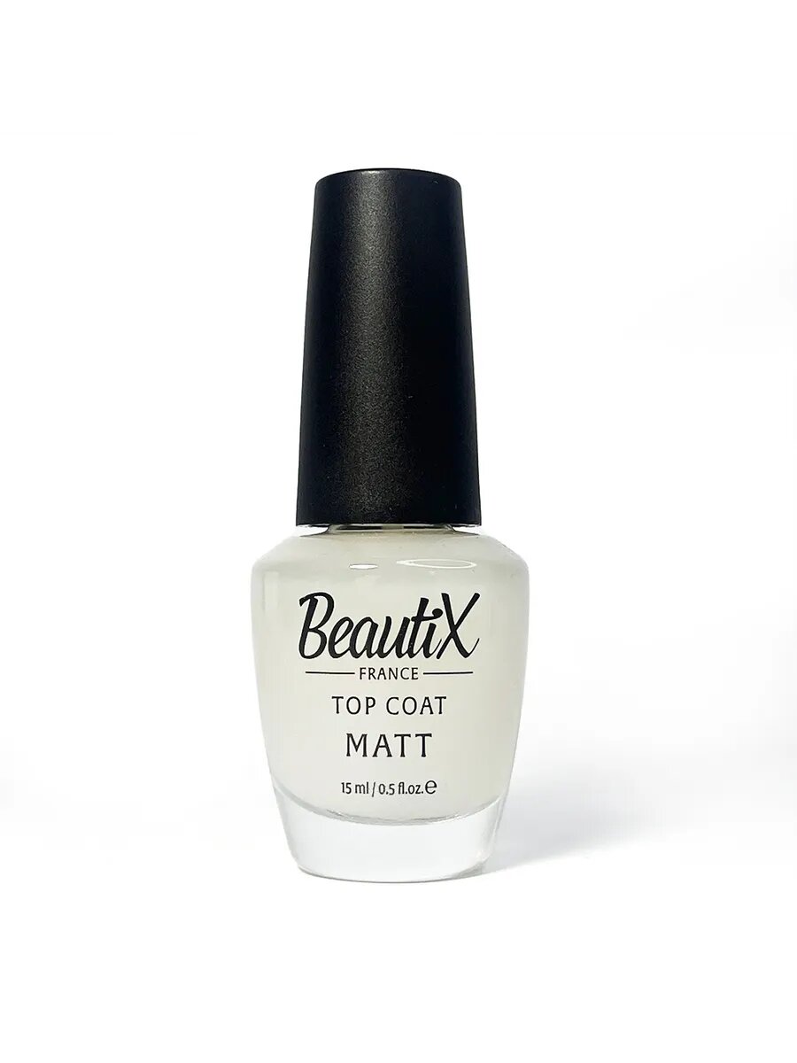 Финишное покрытие для лака Beautix MATT, матовый, молочный, 15 мл
