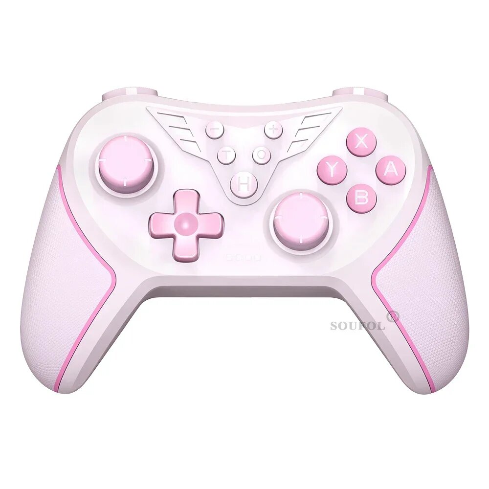 Розовый геймпад T43 Hall для Nintendo Switch