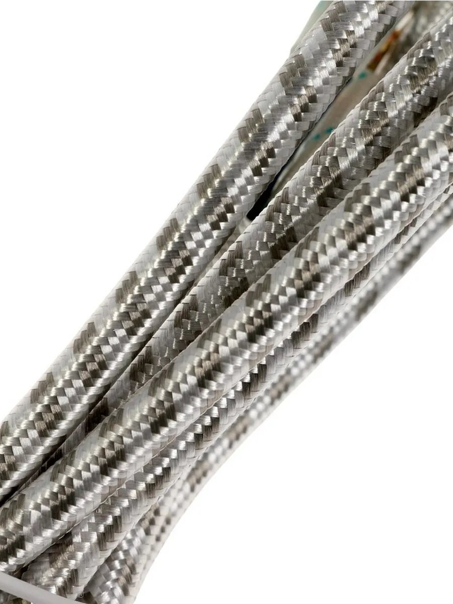 Прочный тканевый сетевой шнур с заземлением