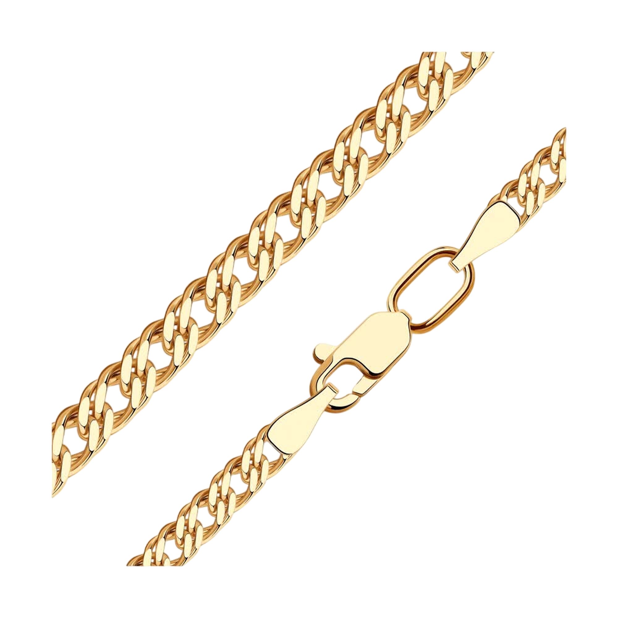 Цепь серебро, 925 проба, золочение