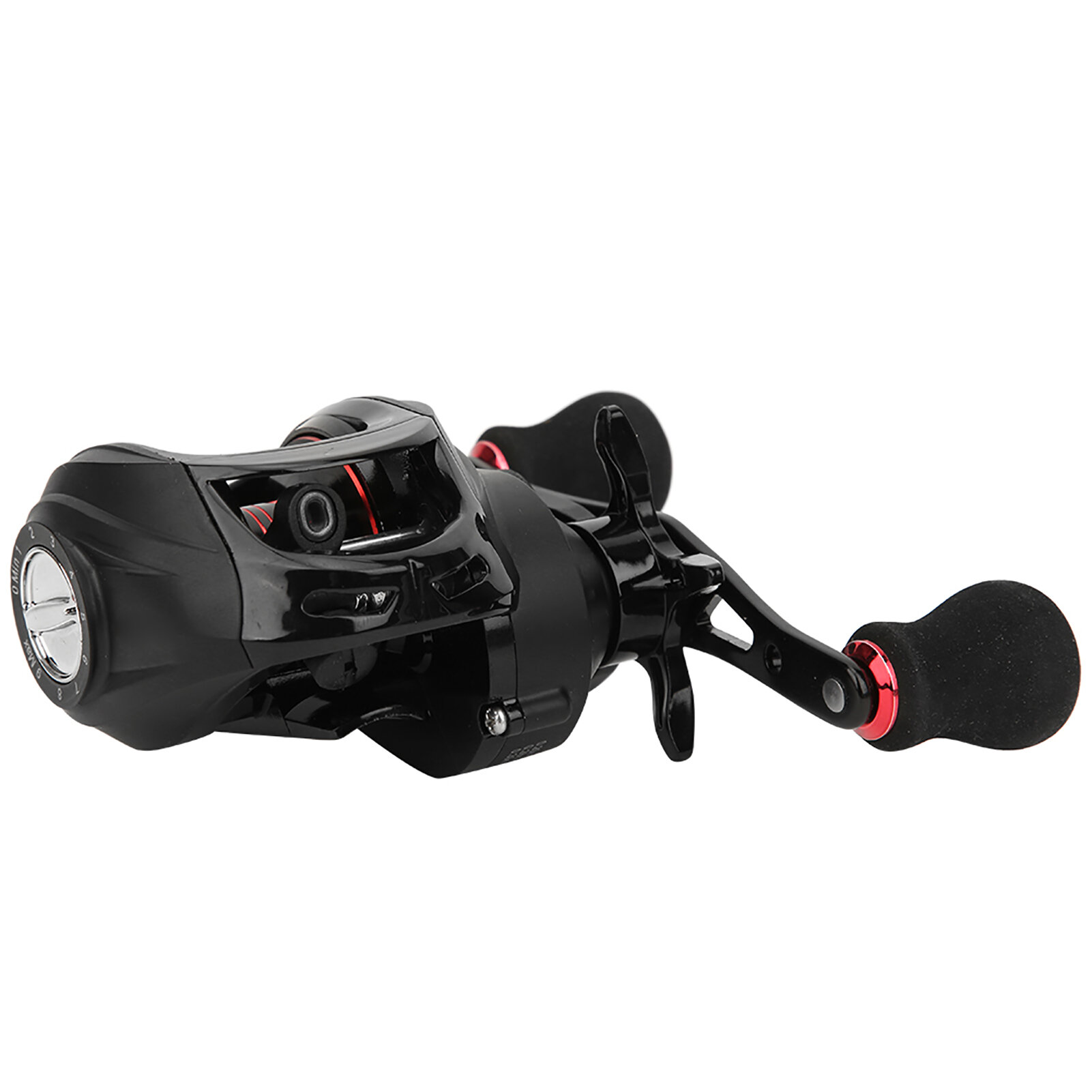 Черная, красная металлическая катушка с магнитным тормозом, рыболовная катушка для литья рыбы, колесо, инструмент, аксессуар, левый LK100L