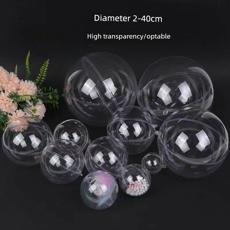 Открывающийся прозрачный шар, пластиковый шар, акриловый шар, полый большой круглый шар, декоративный шар для потолка