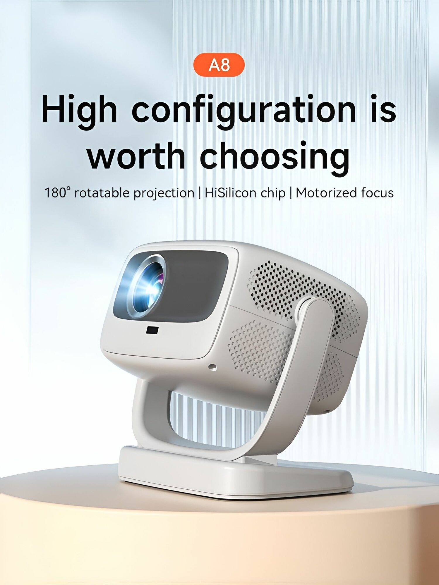 Умный проектор A8 хаки с 5G и Ultra HD для домашнего кинотеатра