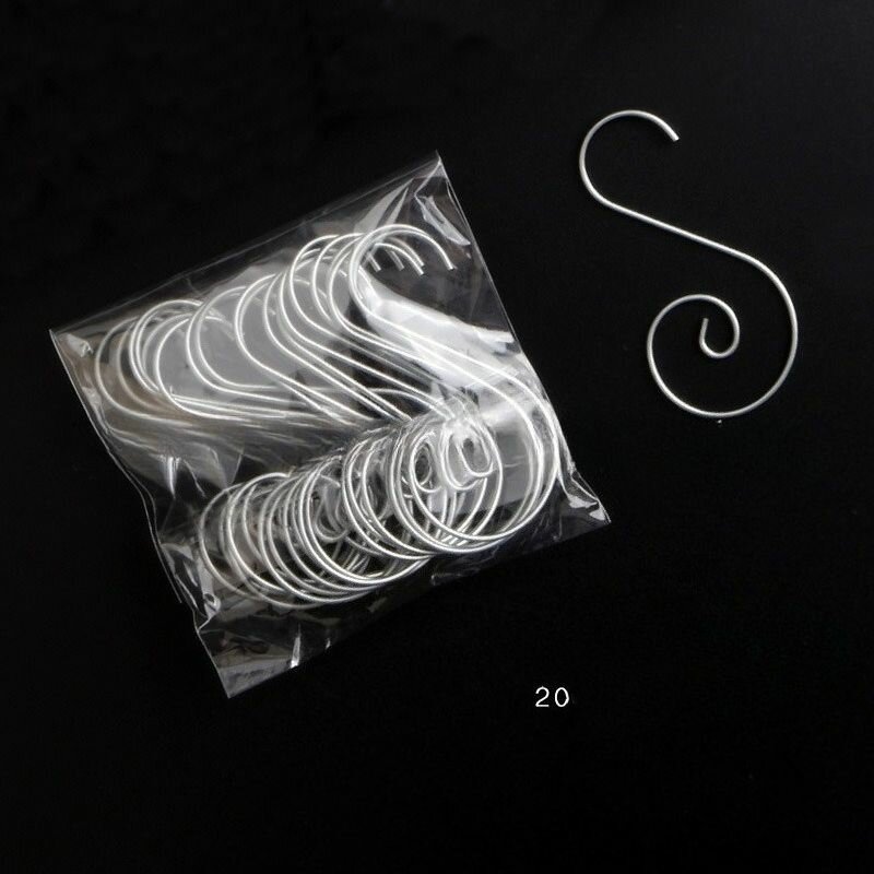 Крючок декоративный для украшений E-20 Серебро 20 шт.