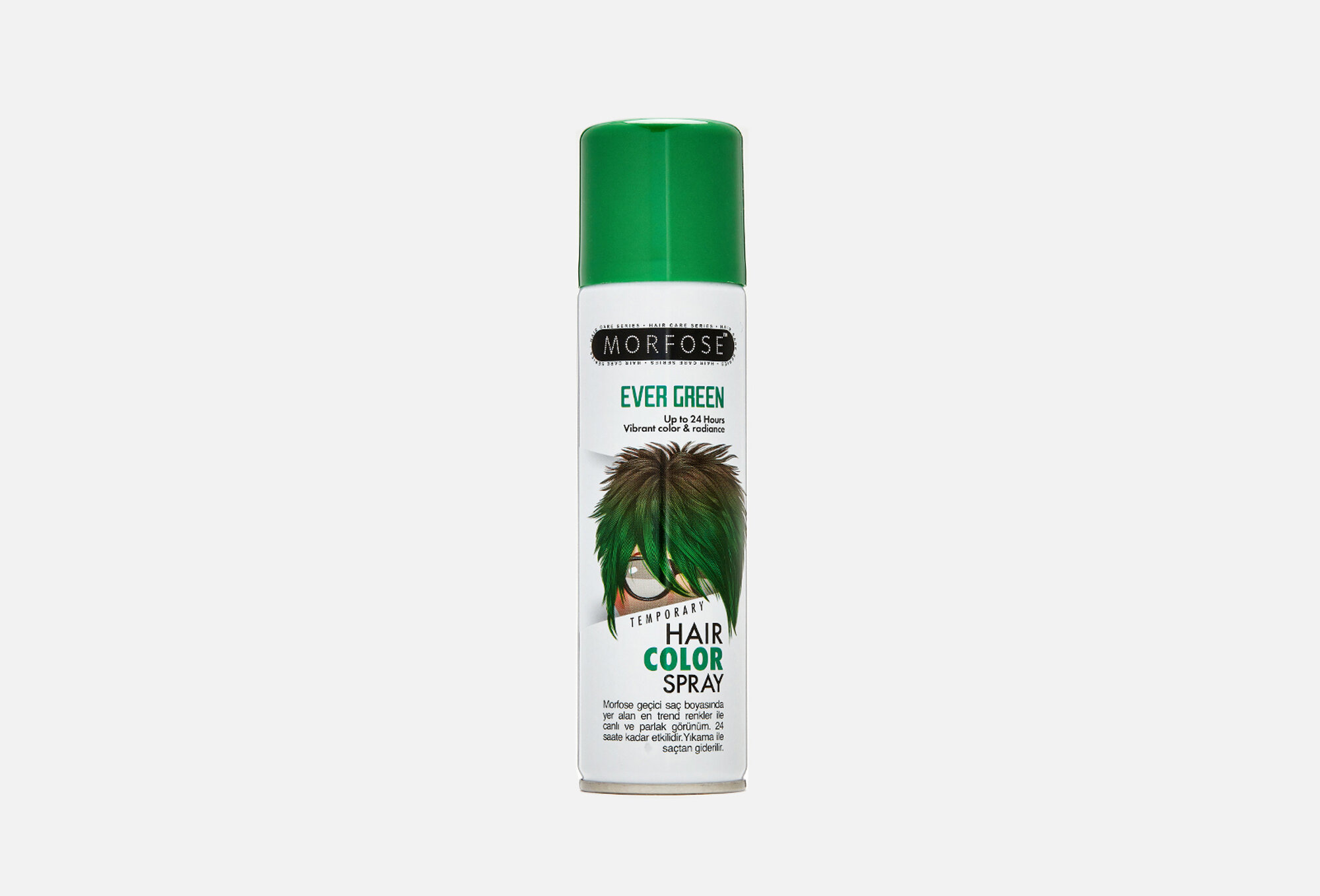 Цветной оттеночный спрей для волос MORFOSE TEMPORARY HAIR COLOR SPRAY 150 мл Ever Green