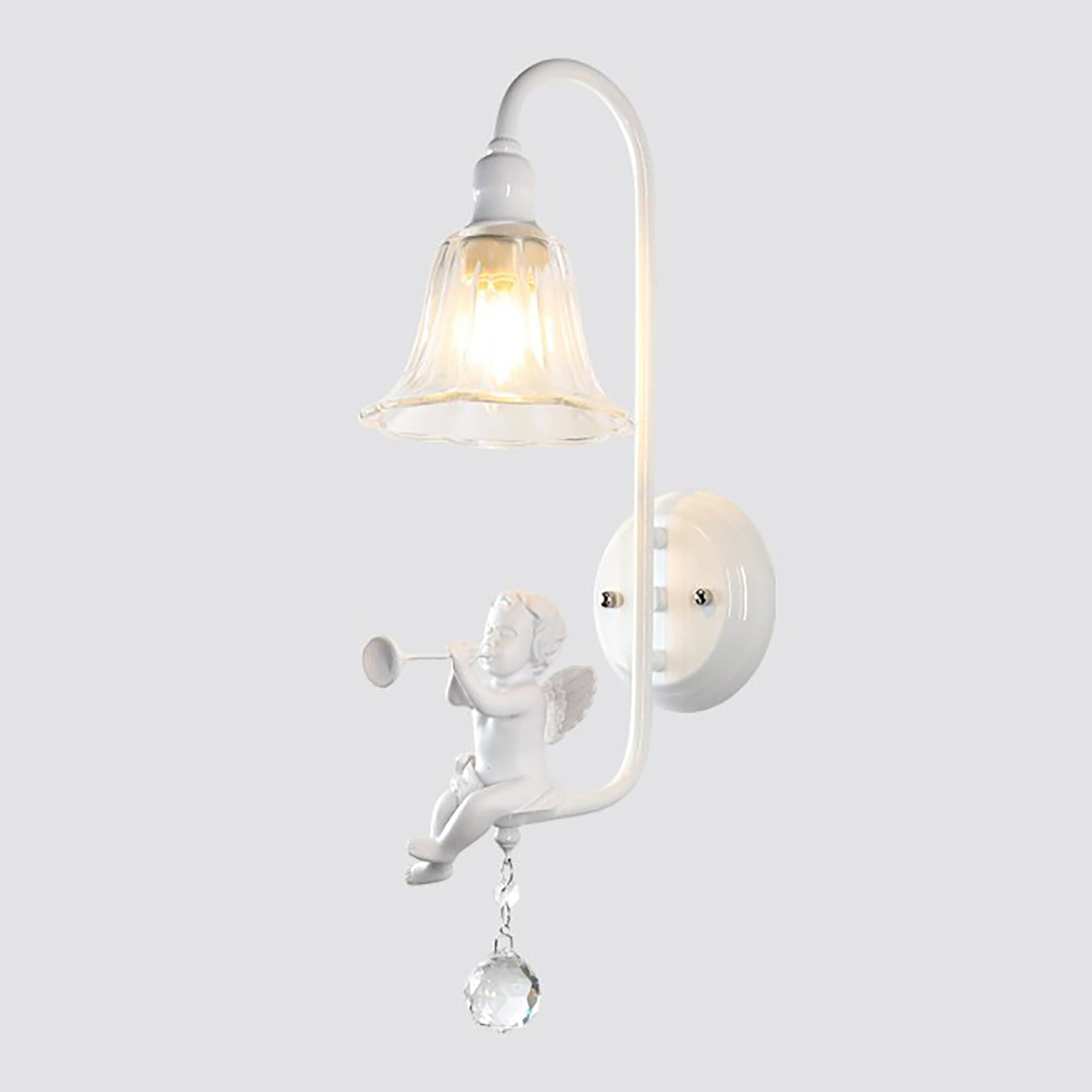 Бра "Ангелок" Маленький ангел прикроватная лампа настенный светильник led crystal glass