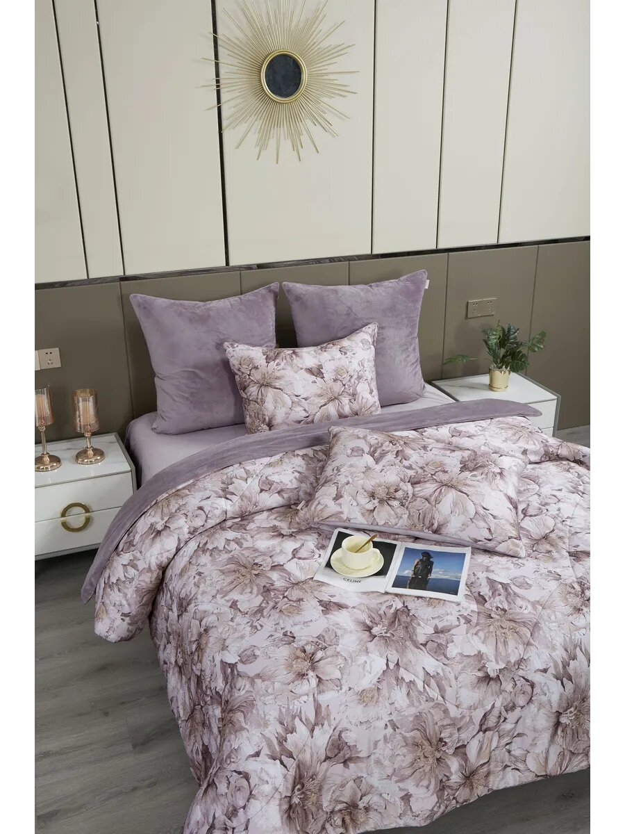 Постельное белье 1,5 спальное с Одеялом Велюр Казанова