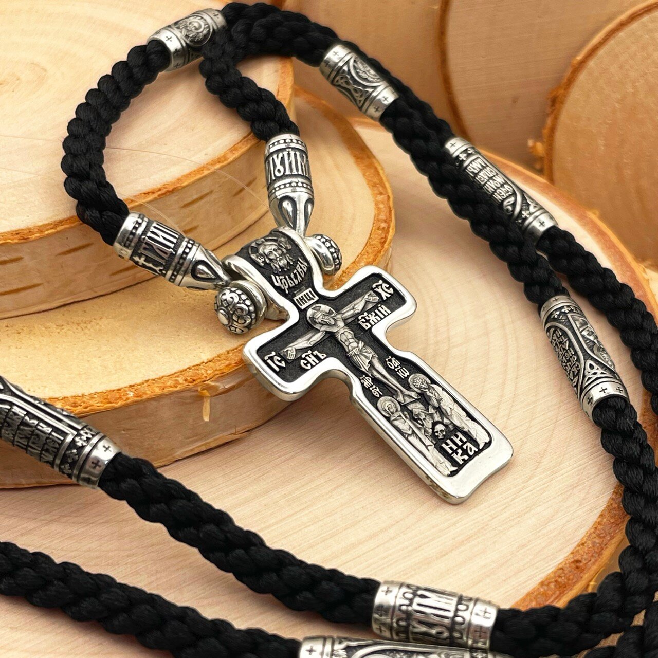 Комплект украшений, серебро, 925 проба, оксидирование, чернение