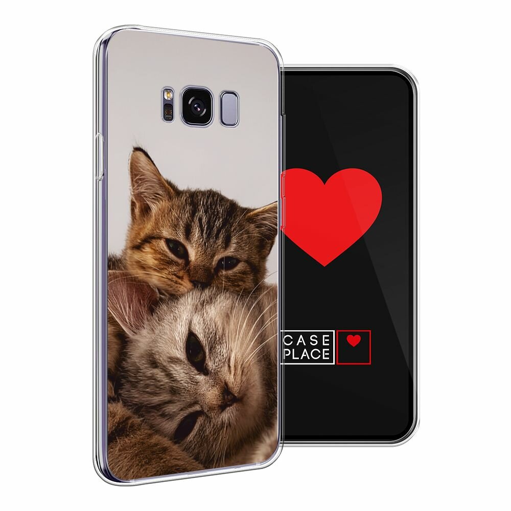 Чехол на Samsung Galaxy S8 + / Самсунг Галакси С8 Плюс с принтом "Нежные котята - 14 февраля" — фото 1