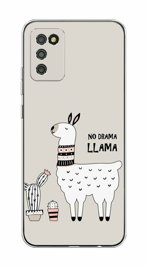 Чехол на Samsung Galaxy A02s / Самсунг Галакси A02s с принтом No drama LLama