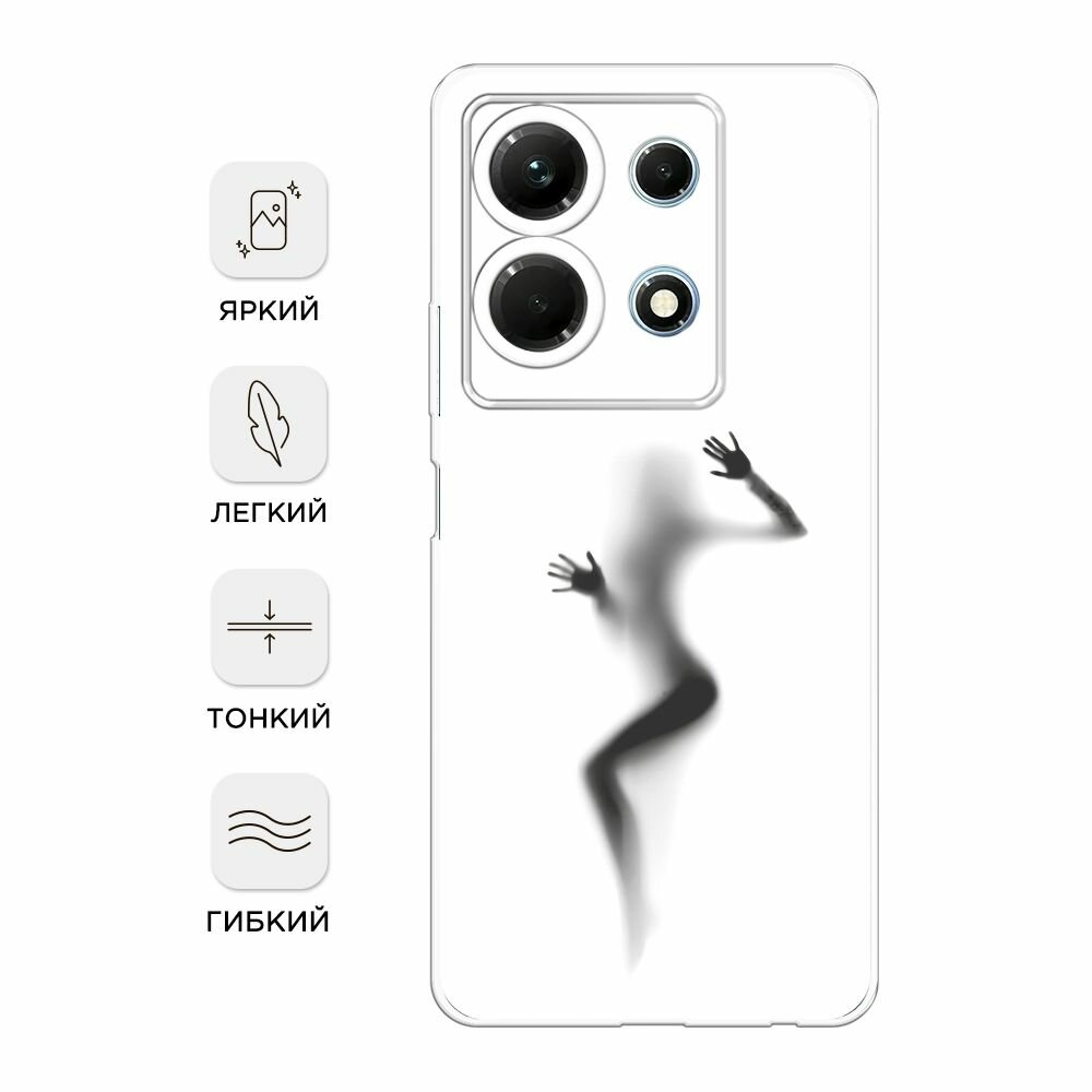 Чехол на Infinix Note 30 4G / Инфиникс Нот 30 4G с принтом "Девушка в душе" — фото 1