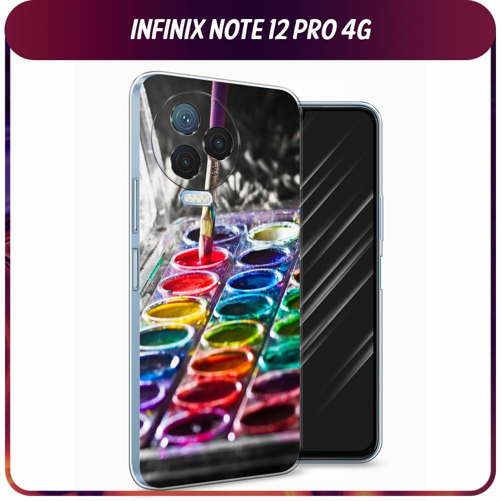 Чехол на Infinix Note 12 Pro 4G / Инфиникс Нот 12 Про 4G с принтом "Палитра красок"