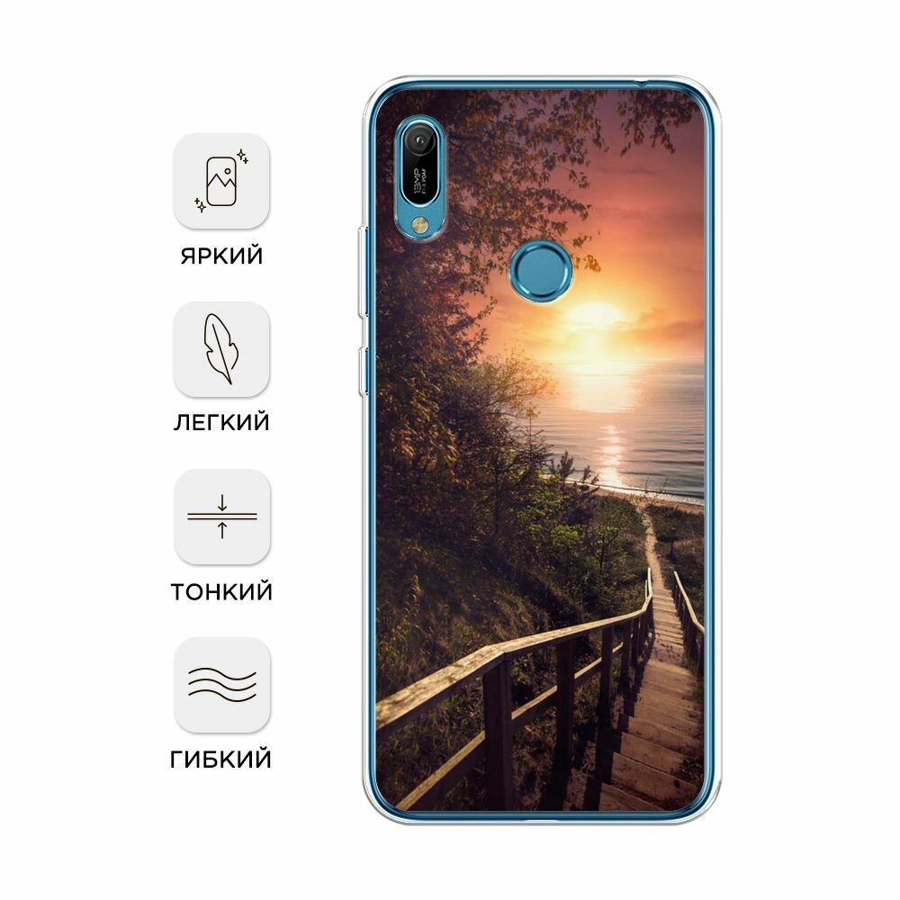 Чехол на Honor 8A/8A Pro/Huawei Y6s/Y6 2019 / Хонор 8А с принтом "Мост у воды" — фото 1