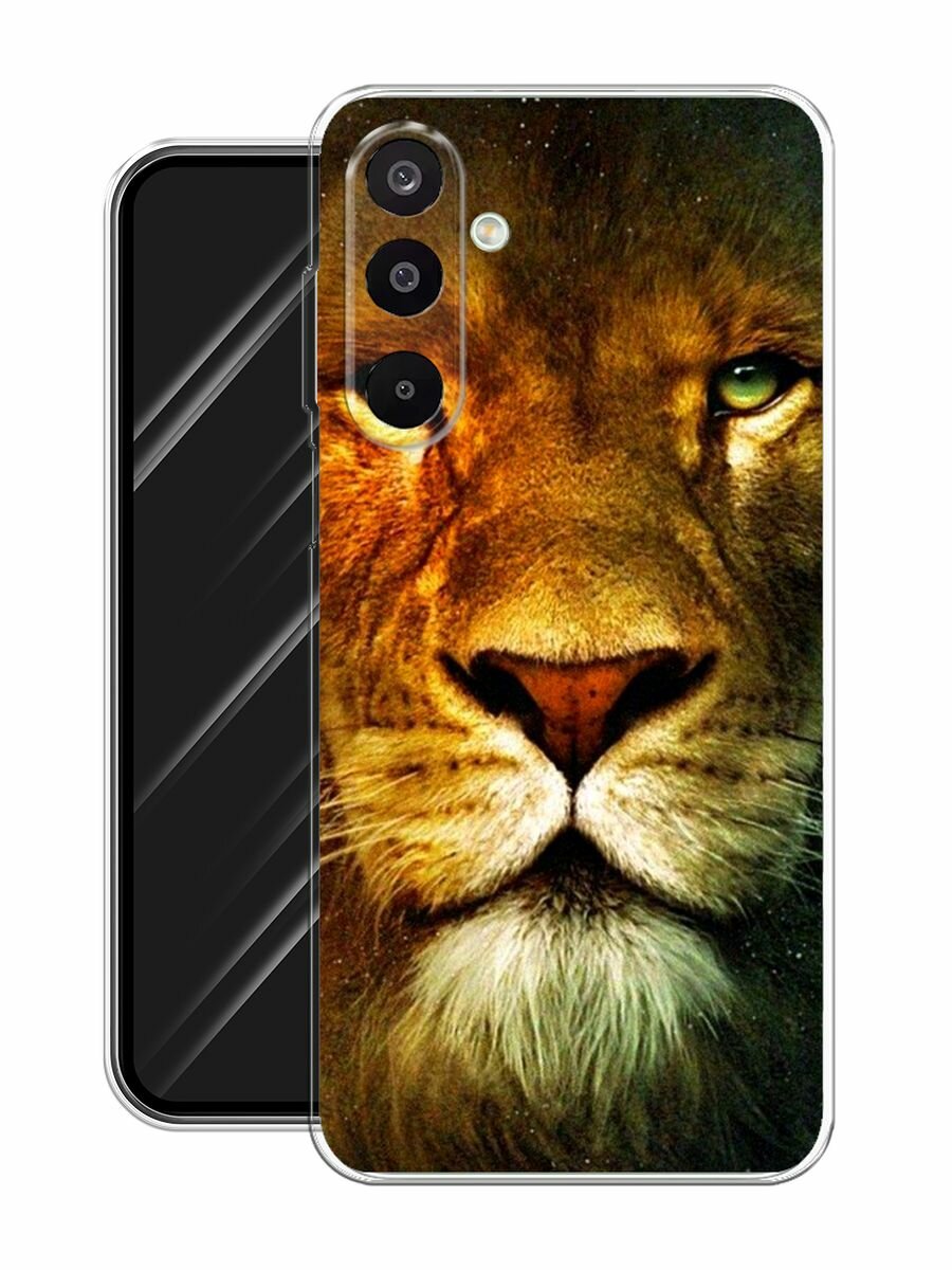 Чехол на Samsung Galaxy M16 / Самсунг Галакси М16 с принтом "Лев арт 8" — фото 1