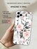 Чехол на Apple iPhone 11 Pro / Айфон 11 Про с принтом "Розы на белом"