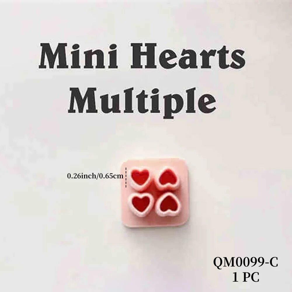 Штамп для полимерной глины сердце розовый QM0099-C