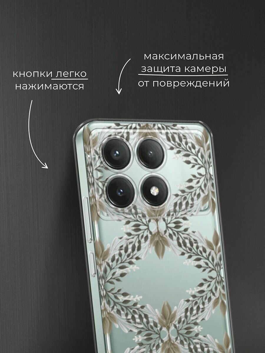 Чехол на Xiaomi Poco X6 PRO 5G / Поко X6 Про 5G с принтом "Калейдоскоп цветов" — фото 1