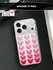 Чехол на Apple iPhone 17 Pro / Айфон 17 Про с принтом "Градиент из сердечек"