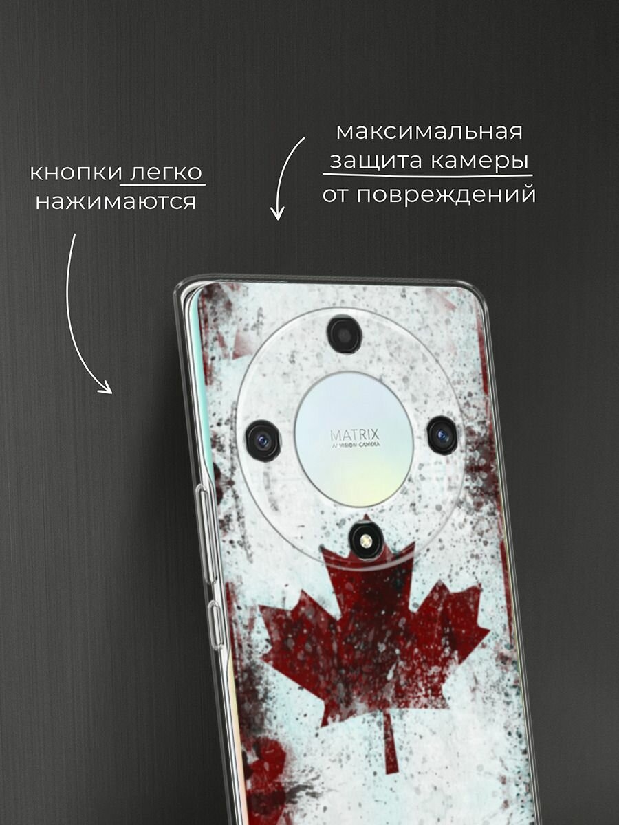 Силиконовый чехол на Honor X9A / Хонор X9A с принтом "Канада" — фото 1