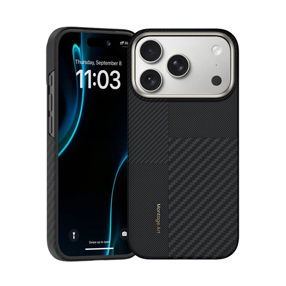 Чехол Benks Montage ArmorAir Case built with Kevlar для iPhone 17 Pro Max черный 600D+1500D C. K. FL. AP. BK. MB70