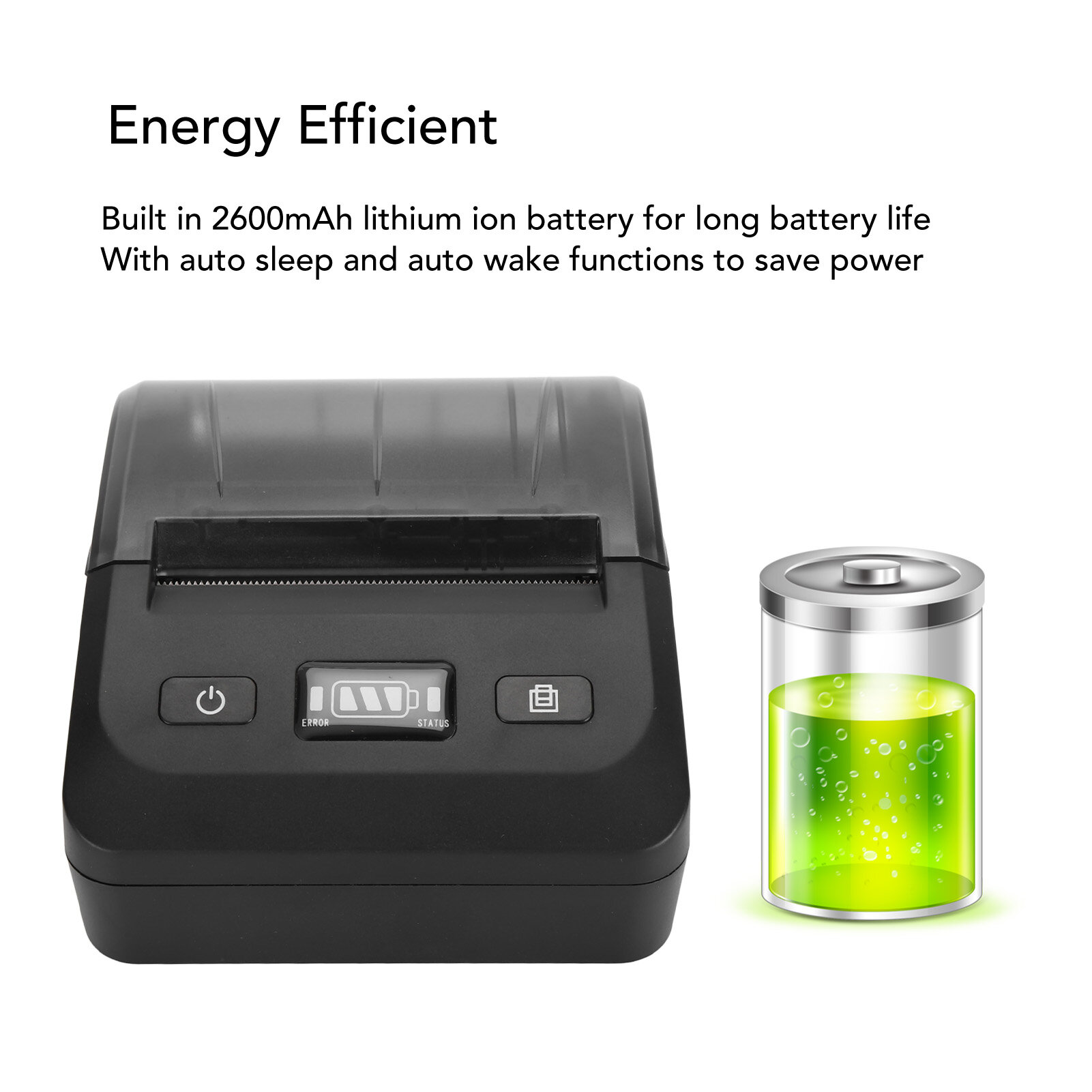 Портативный Bluetooth-принтер для чеков, многоязычный, 80 мм, мобильный термопринтер для Android, IOS, Windows