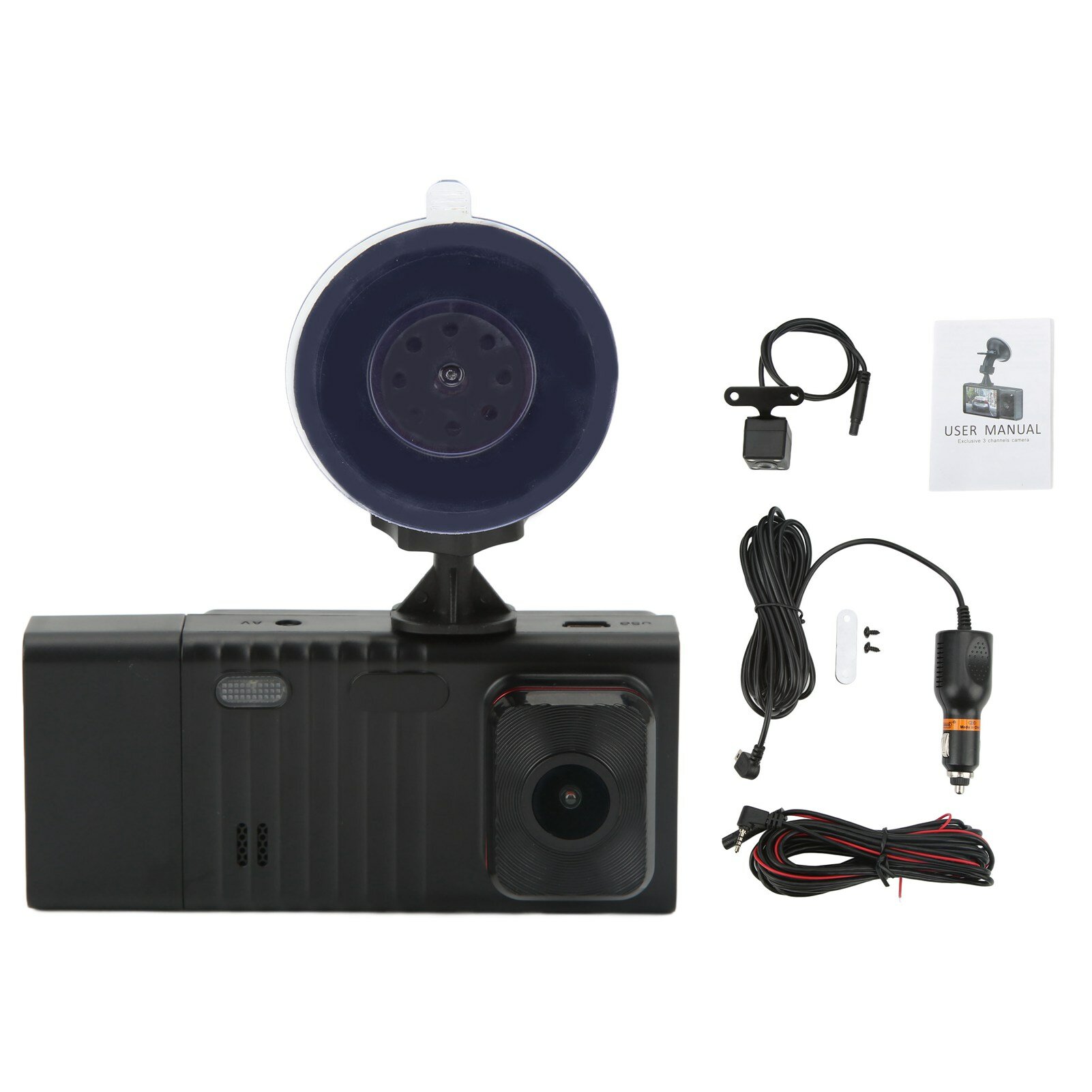 3,0-дюймовый Автомобильный Видеорегистратор с 3 Объективами Ночного Видения G-Сенсор Циклическая Запись Обнаружение Движения Регистратор Вождения