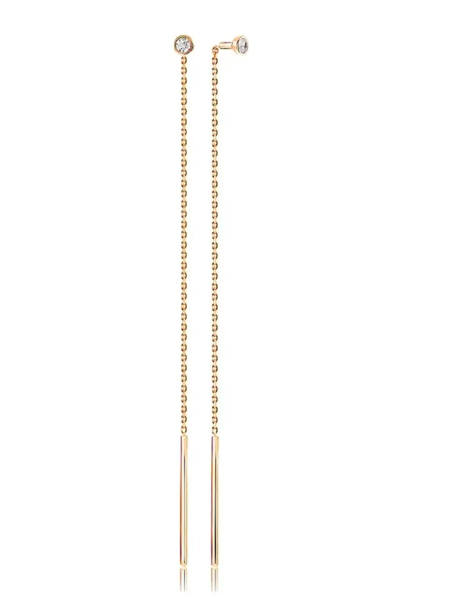 Серьги, серебро, 925 проба, кристаллы Swarovski