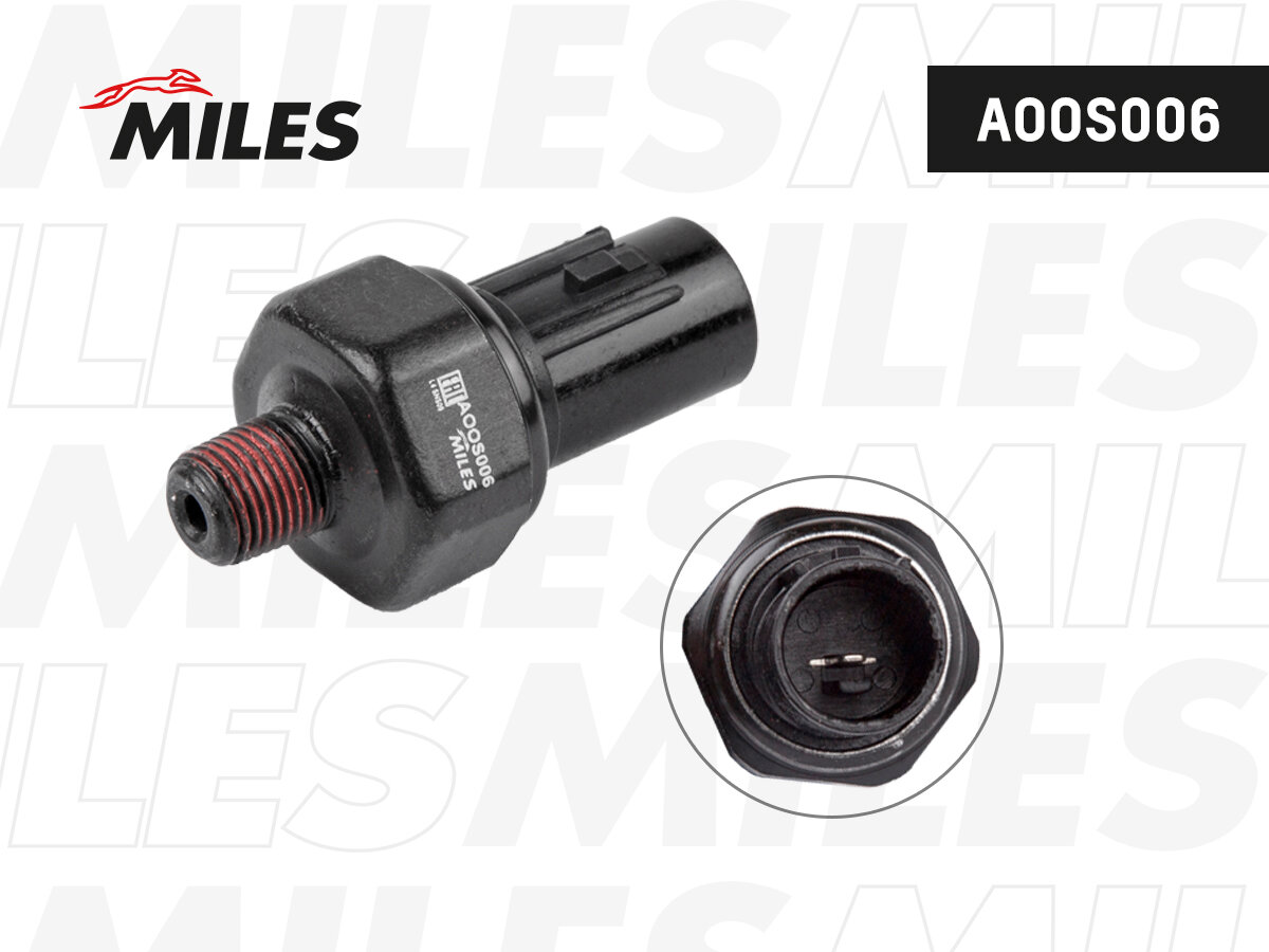 MILES Датчик давления масла HYUNDAI SOLARIS 10-/ SONATA EF 04- (тагаз)/ SANTA FE 06- AOOS006