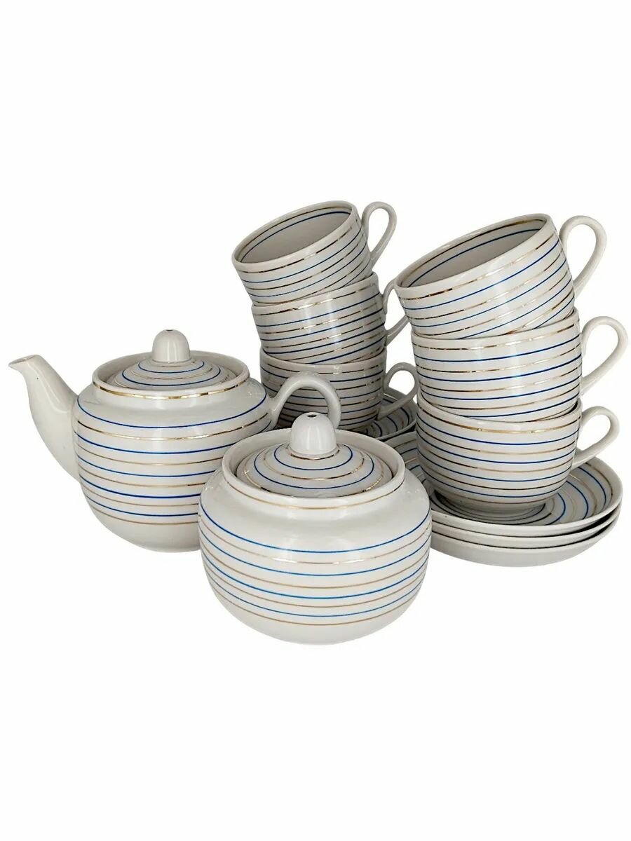 Сервиз чайный "Радиоволны" 6 персон / 14 предметов