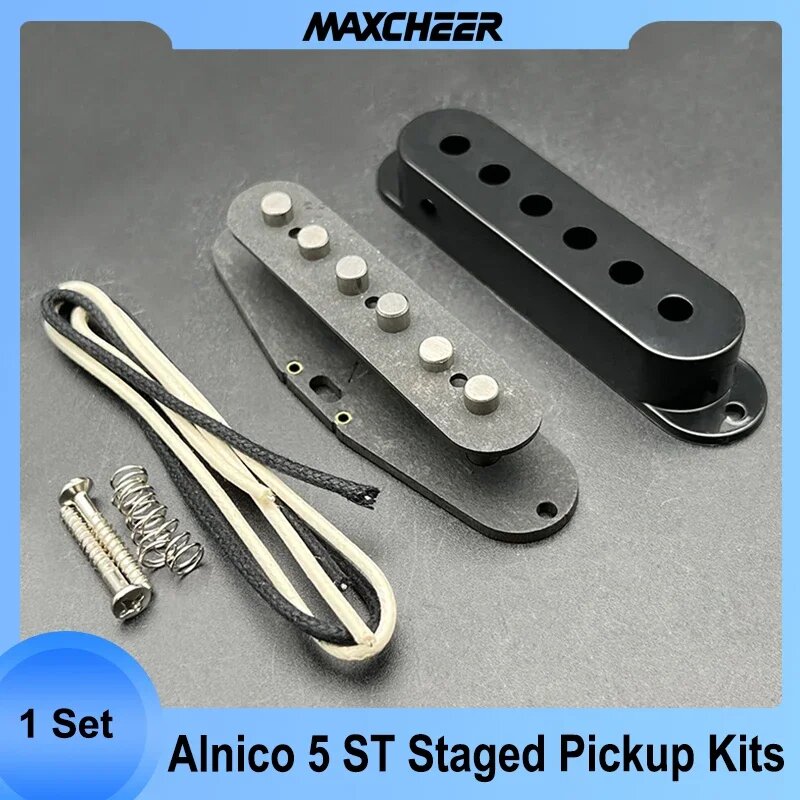 MAXCHEER Звукосниматели для гитары ST DIY Kit Alnico 5