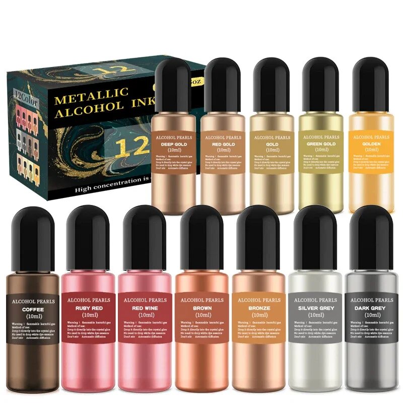 Набор Цветных Пигментов Для Изготовления Ювелирных Изделий Из Эпоксидной Смолы, УФ-отверждаемый Жидкий Краситель