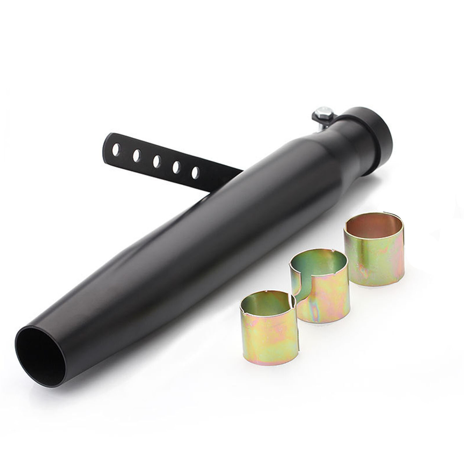 Мотоциклевая выхлопная труба из нержавеющей стали, уменьшающая шумоподавление, глушитель Silence Silence Tipe Universal для мотоцикла B Черный