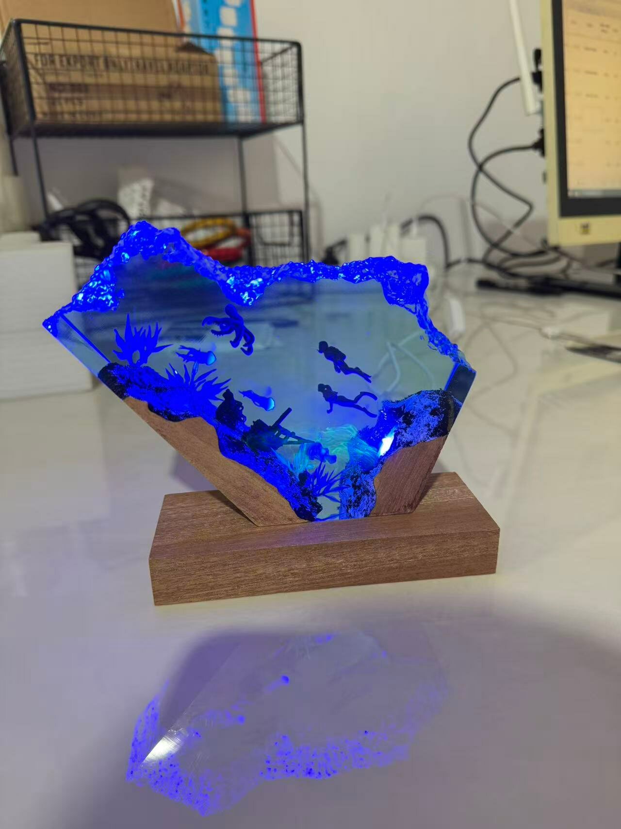 Декоративный светильник ночник " из эпоксидной смолы, кораблекрушение（Хит продаж）