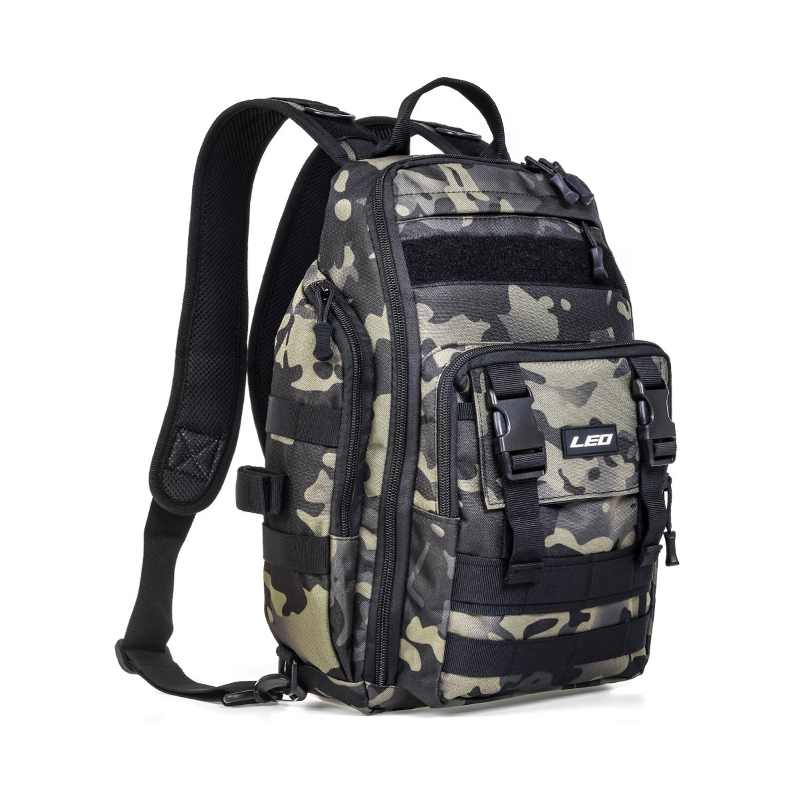 Рюкзак для рыбацкой оснастки с держателем для удилища сумка для хранения рыбацкой экипировки однолямберный рюкзак материал нейлон размер 38*27*16см объем 9л вес 0.9кг количество 1 шт