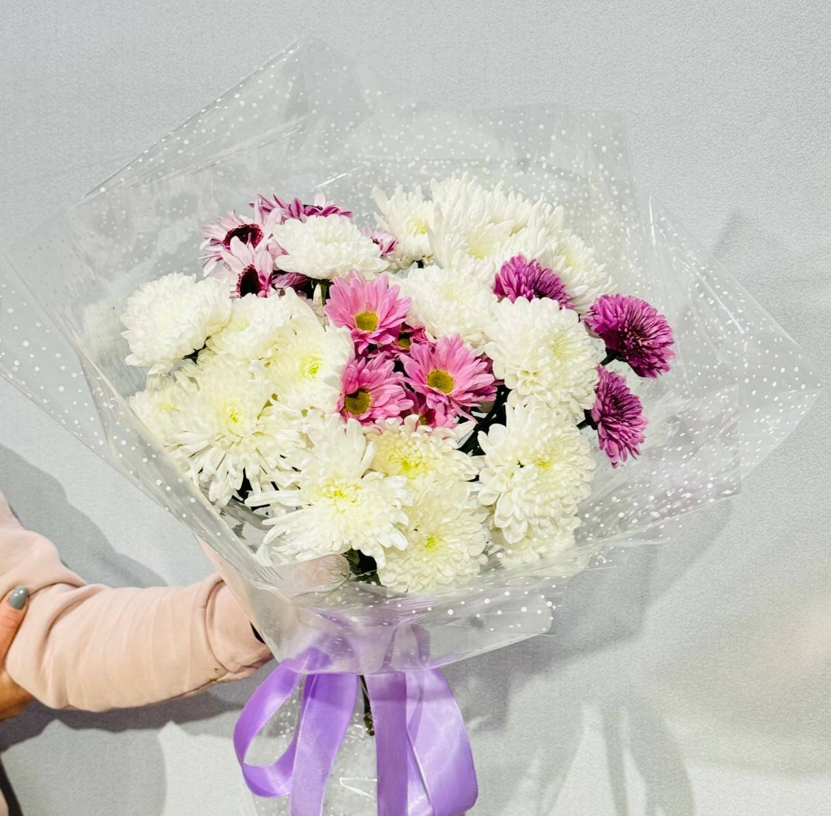 7 кустовых хризантем премиум. Цветы хризантемы