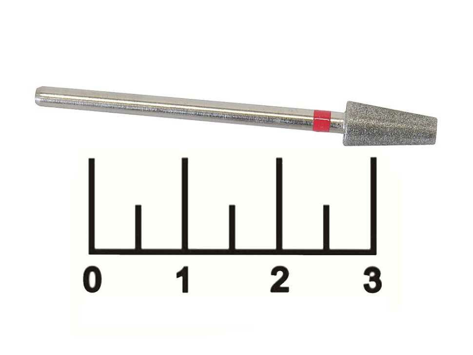 Бор-фреза конус с плоским торцом 2.3мм алмазный красный (856.104.168.100.050)