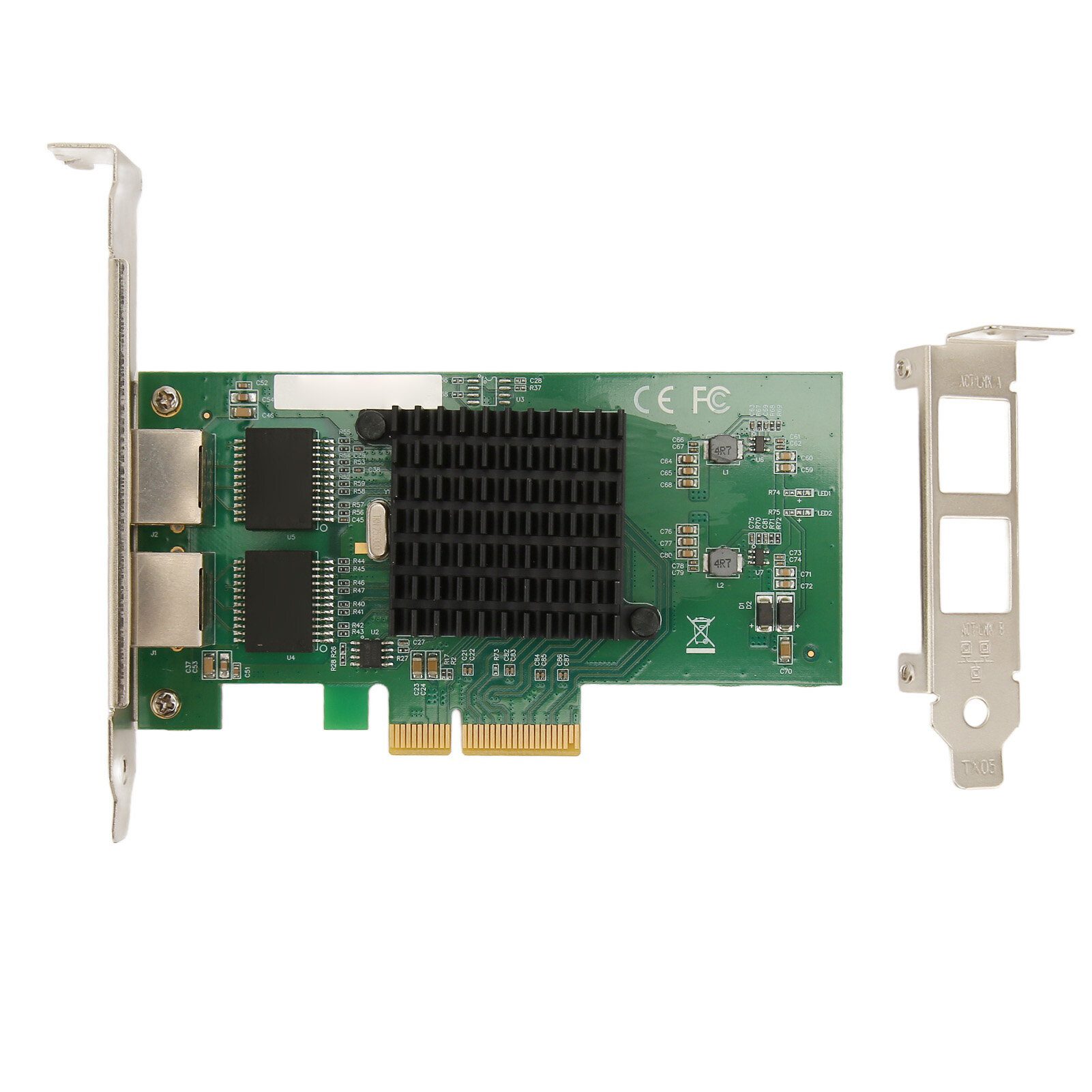 Сетевой адаптер для сервера 10/100/1000 Мбит/с, порт RJ45, PCI Express x4, стабильная сетевая карта